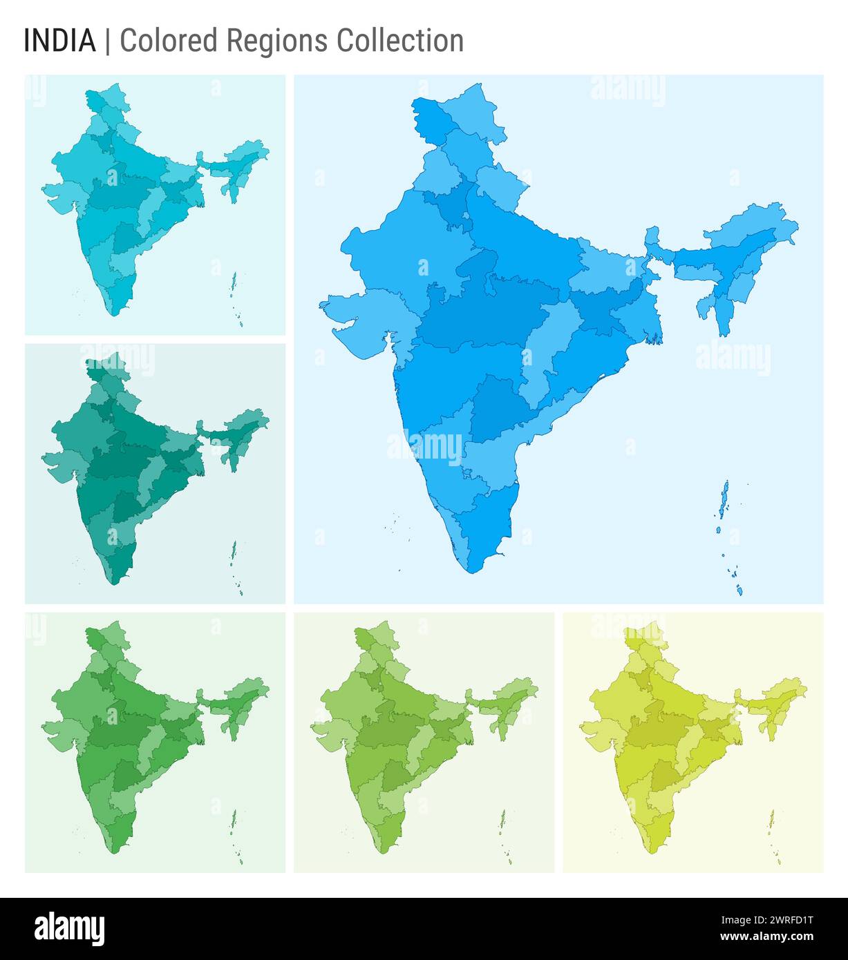 Mapa de la india infografía Banque d'images détourées - Alamy