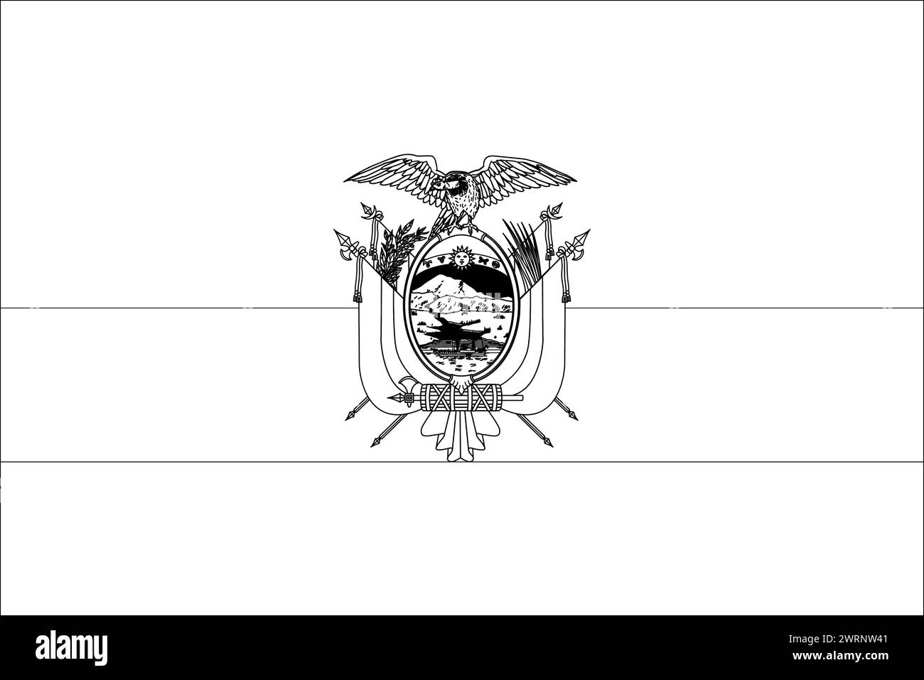 Drapeau quito Banque d'images noir et blanc - Alamy