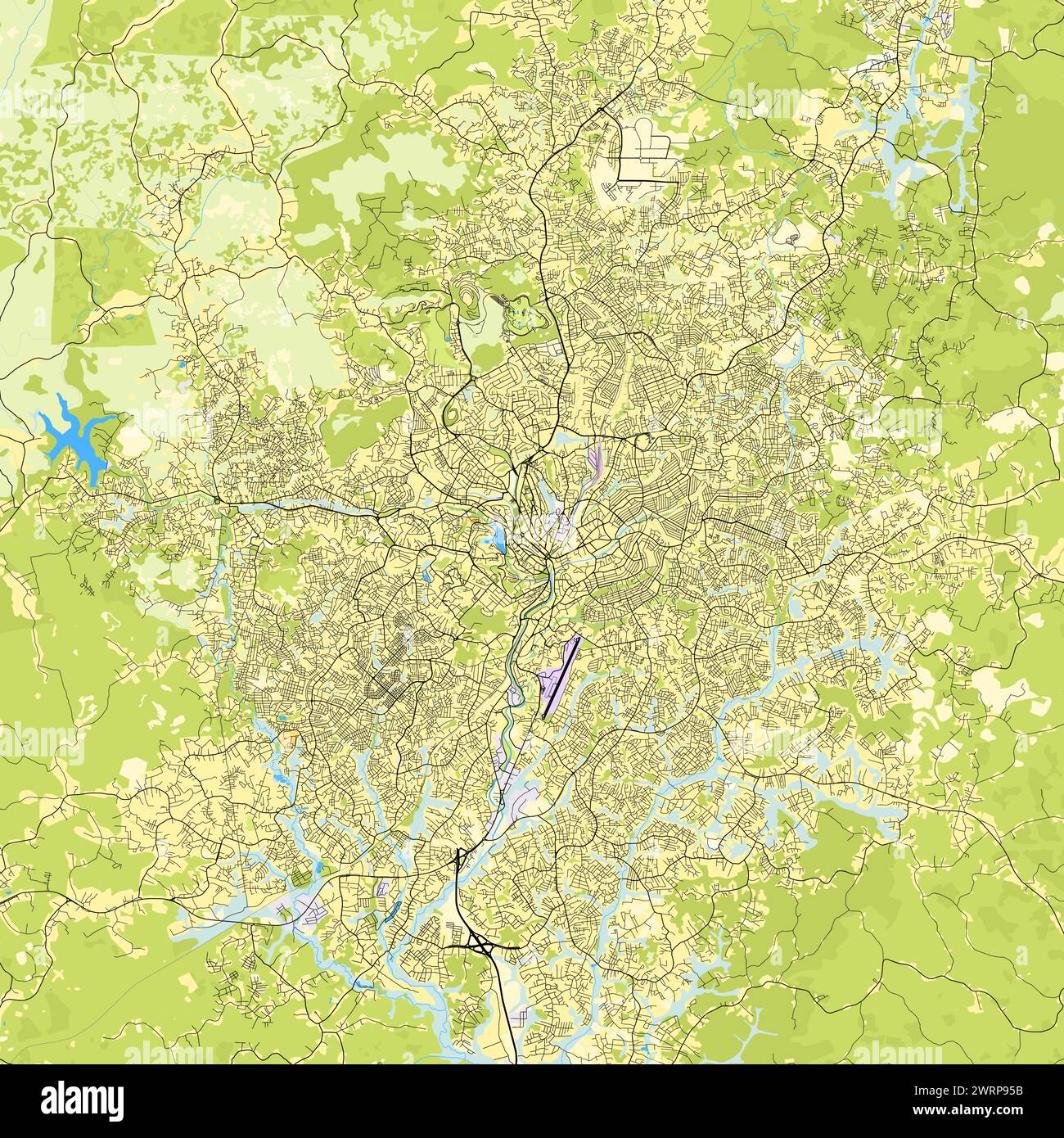 Yaounde map Banque d'images vectorielles - Alamy