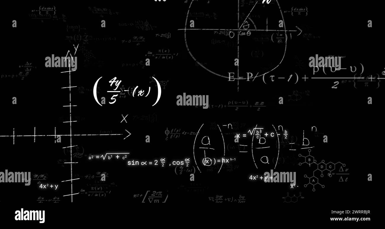 Formules fond noire Banque d'images noir et blanc - Alamy