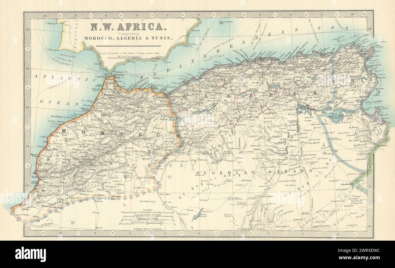 Maghreb map Banque de photographies et d’images à haute résolution - Alamy