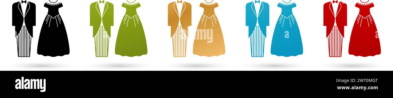 Femme robe blanche robes Banque d'images vectorielles - Alamy