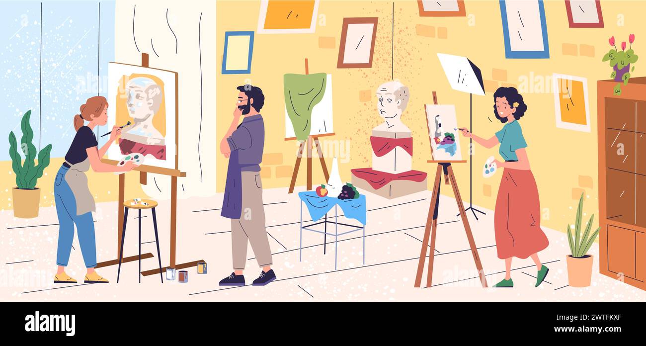 Atelier de peintre Banque d'images vectorielles - Alamy
