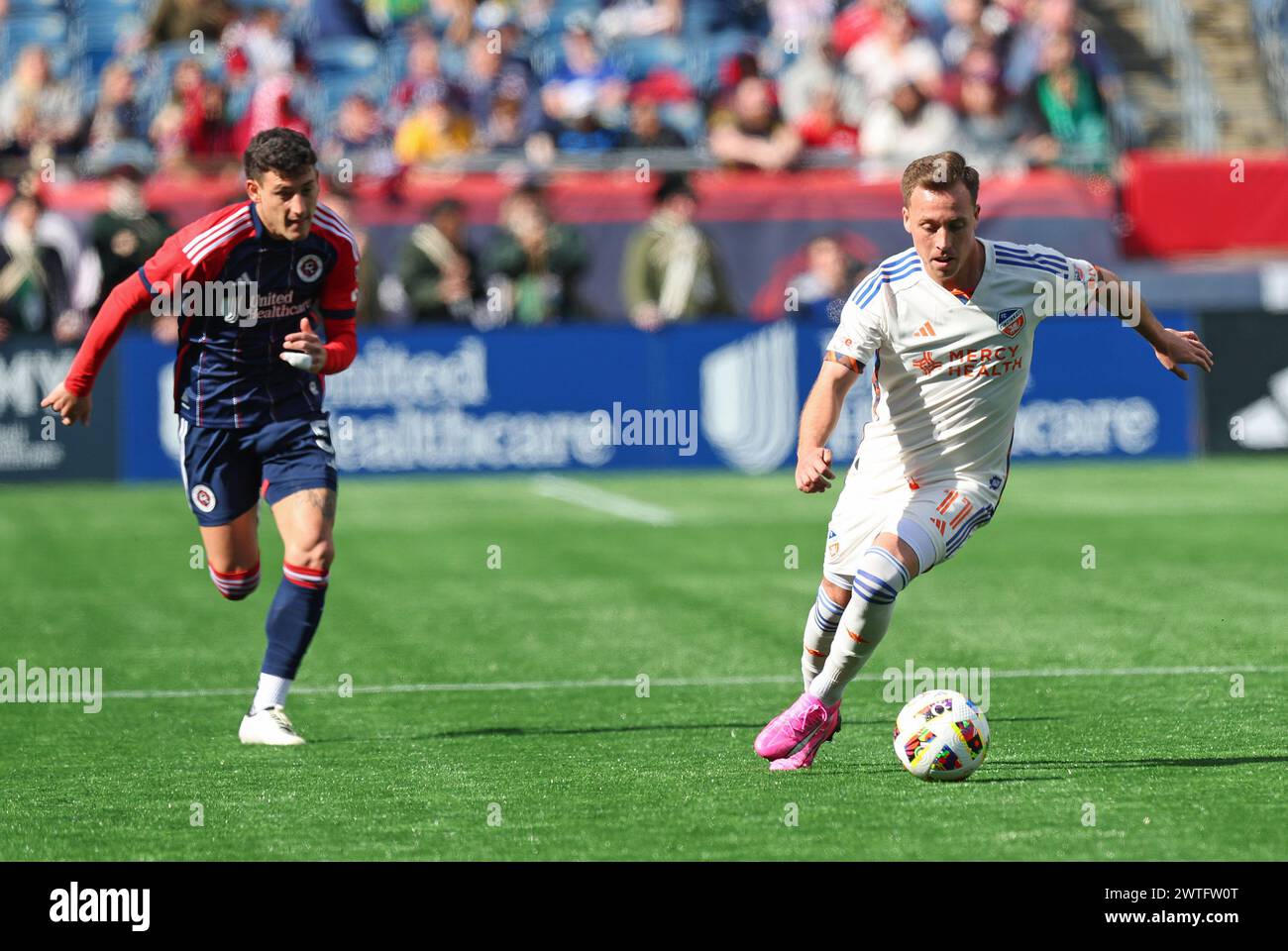 17 mars 2024 ; Foxborough, ma, États-Unis; L'attaquant du FC Cincinnati ...