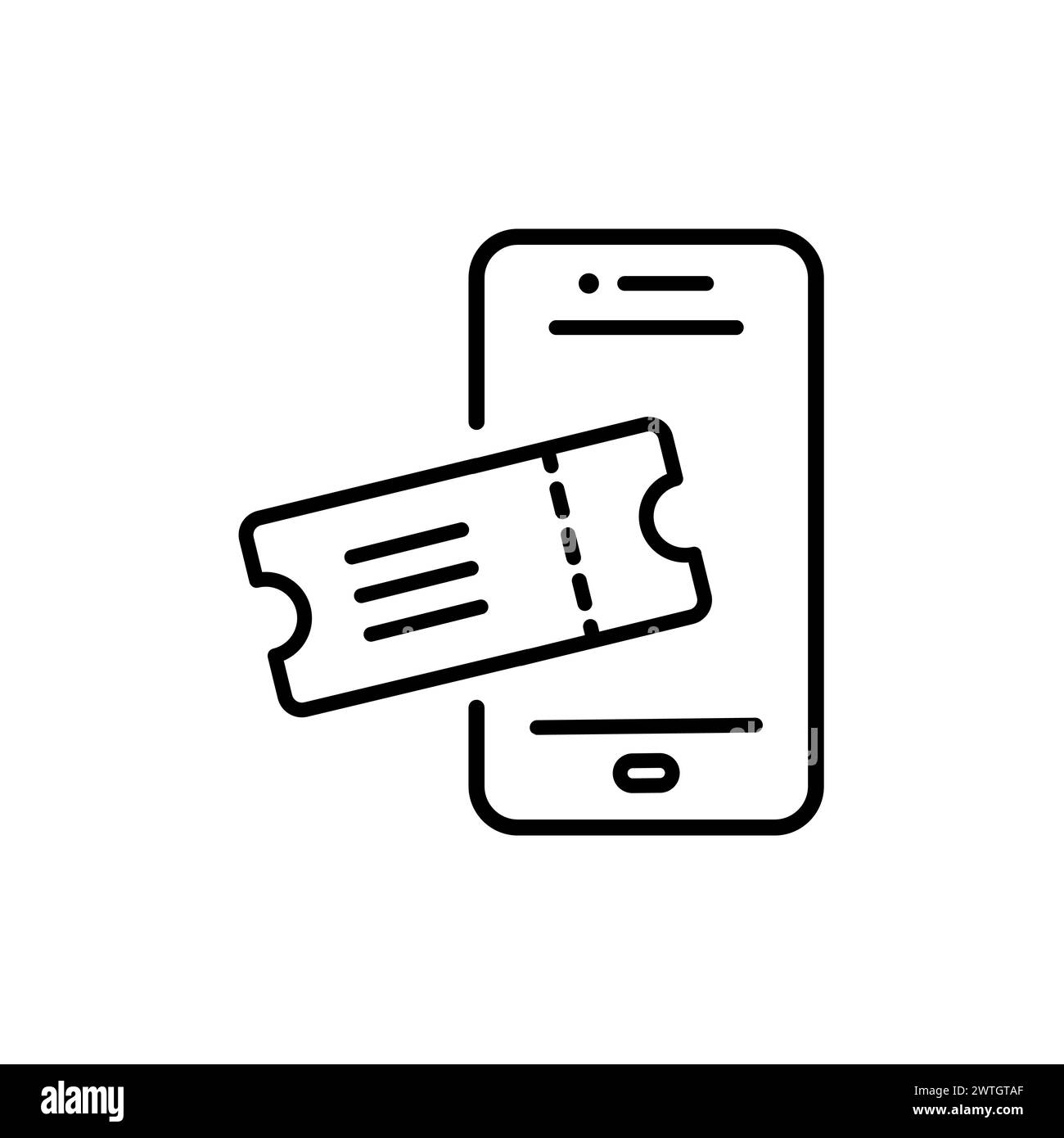 Electronic train ticket Banque d'images noir et blanc - Alamy