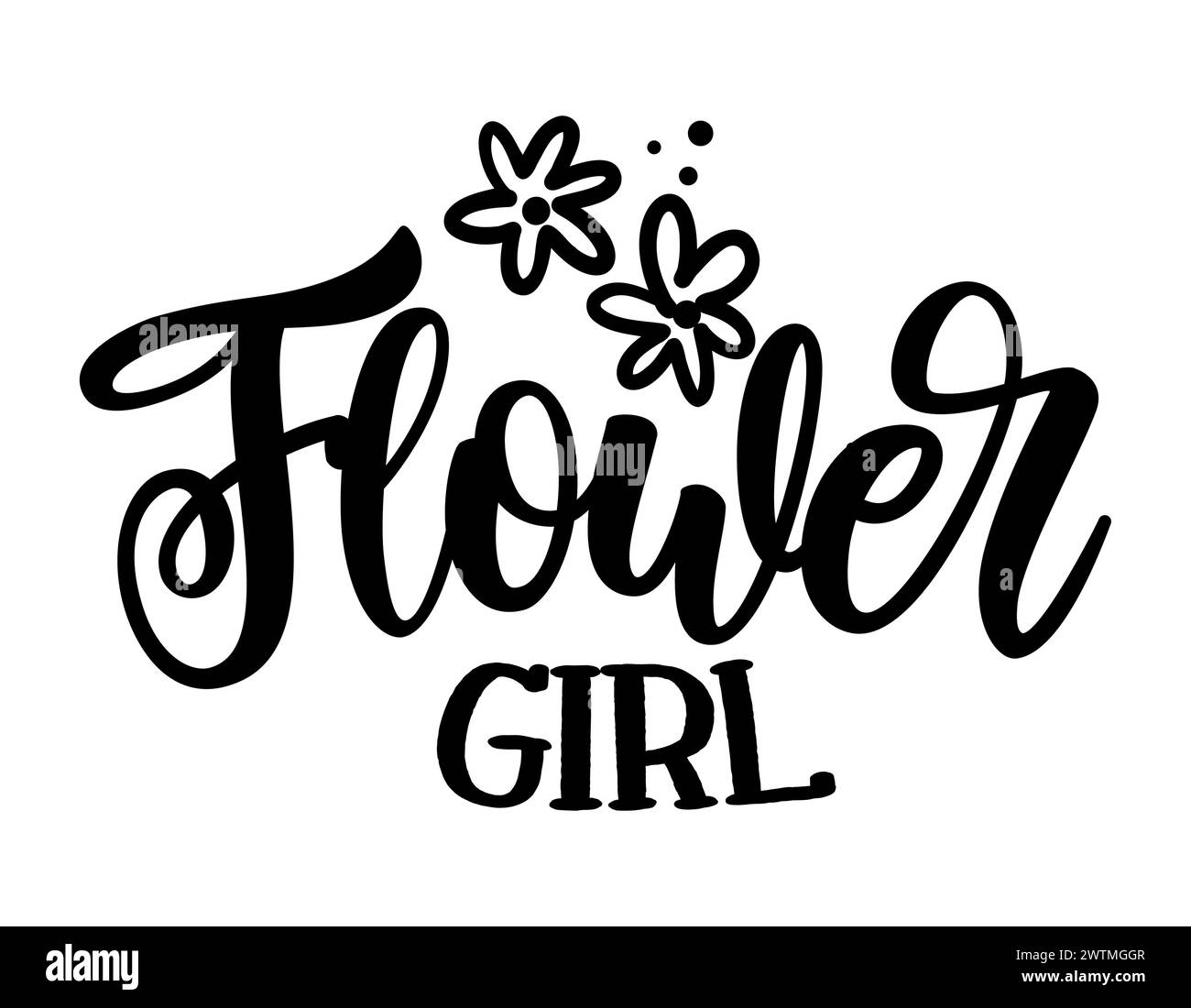 Jeune Fille De Fleur Banque Dimages Noir Et Blanc Alamy