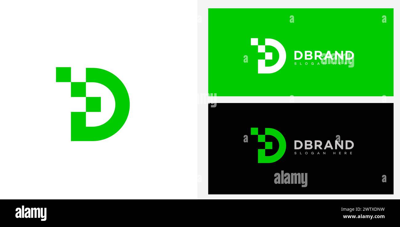 Lettre d logo icône symbole d'identité de marque. Modèle de symbole ...