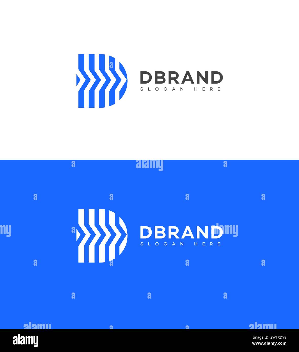 Lettre d logo icône symbole d'identité de marque. Modèle de symbole ...