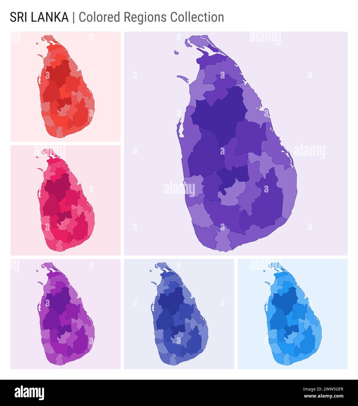 Sri lanka map sri lanka Banque d'images vectorielles - Alamy