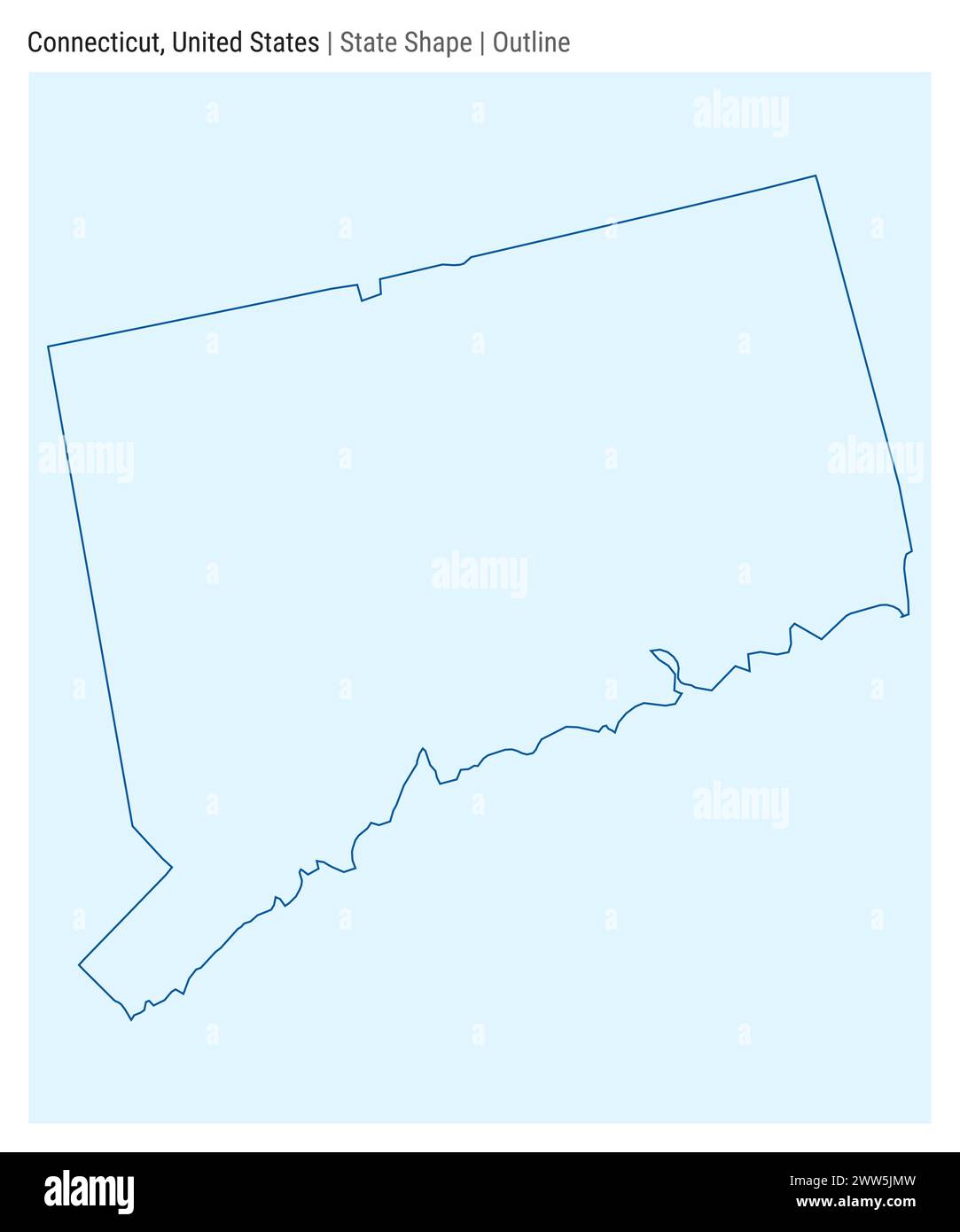 Connecticut map routes Banque d'images détourées - Alamy