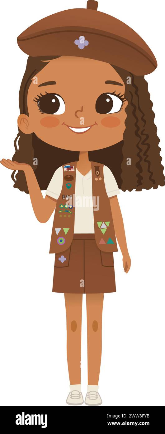 Girl scout troop Banque d'images vectorielles - Alamy