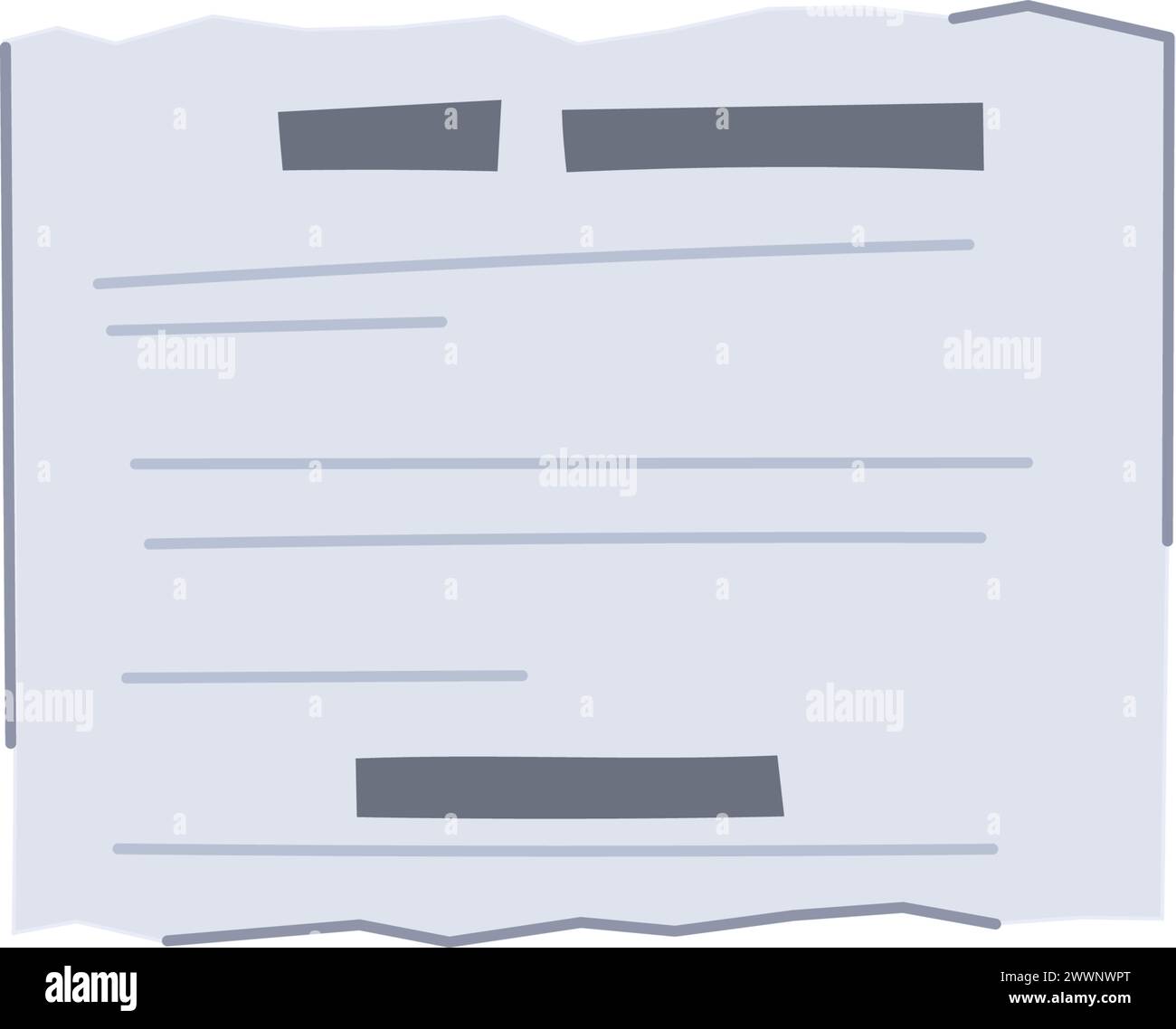 Recibo de factura Banque d'images détourées - Alamy