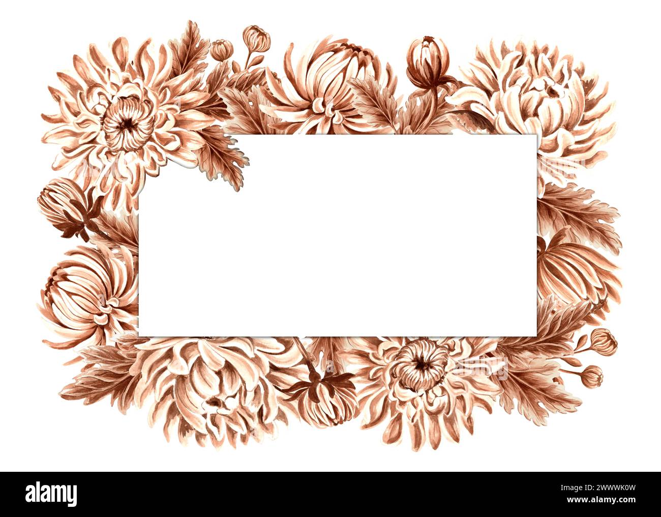 Couronne de fleurs aquarelle boho Banque de photographies et d’images à haute résolution - Alamy