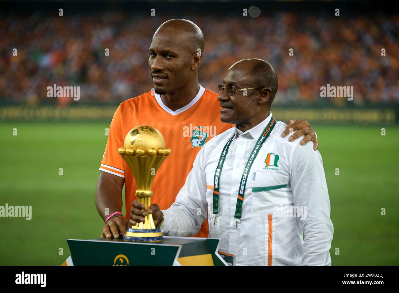 ABIDJAN, COTE d I voire - 11 FÉVRIER : Didier Drogba et Gadji CELI de ...