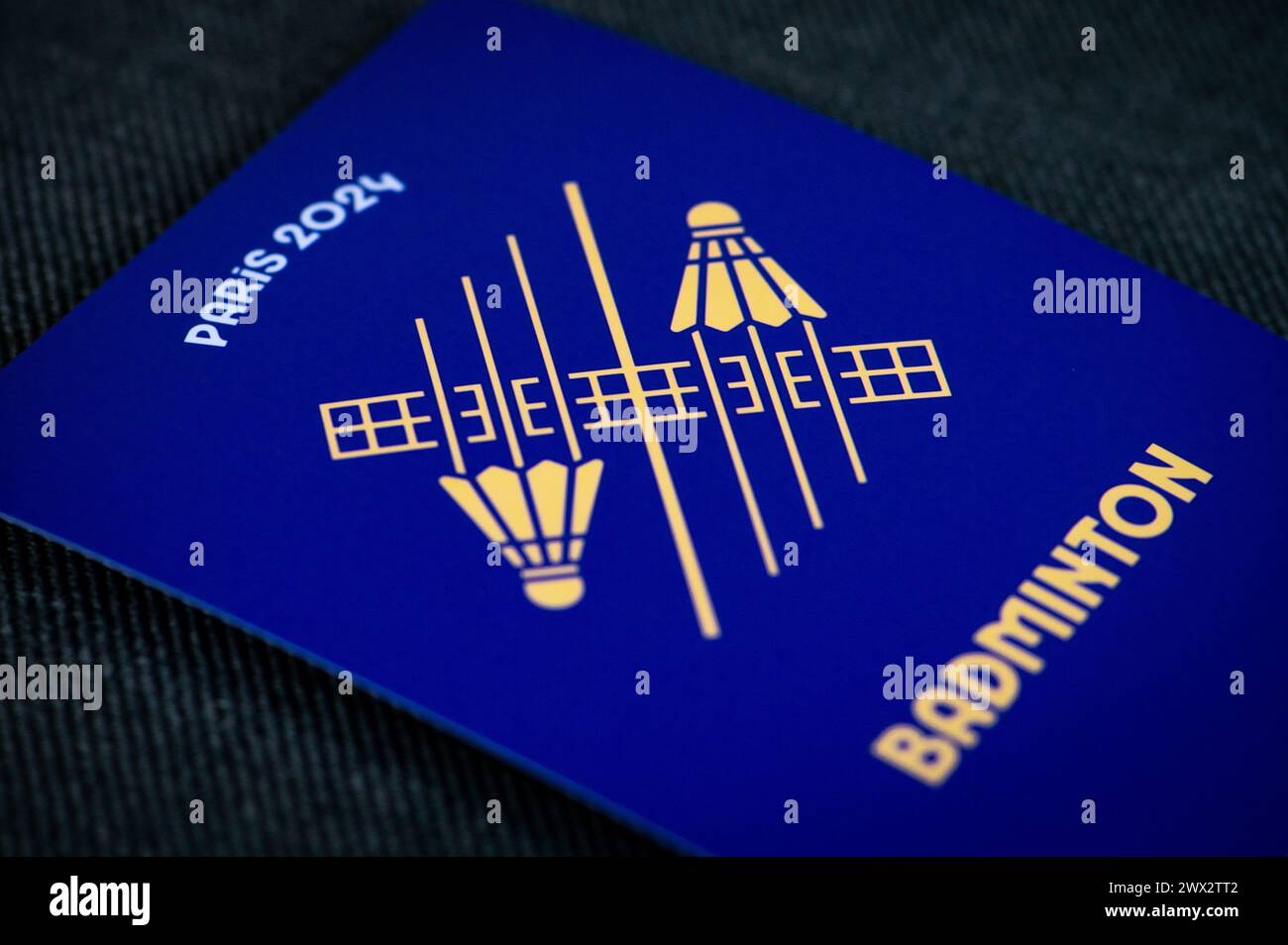 Pictogramme de badminton pour les jeux olympiques d'été de paris 2024 ...