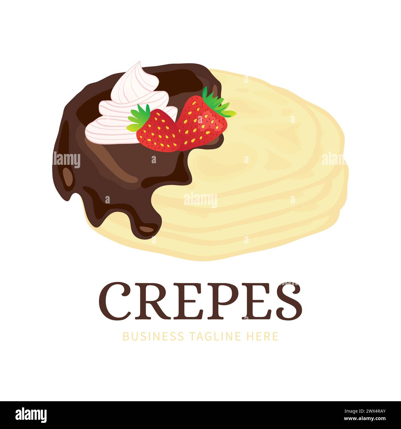 Crêpes au chocolat Banque d'images vectorielles - Alamy