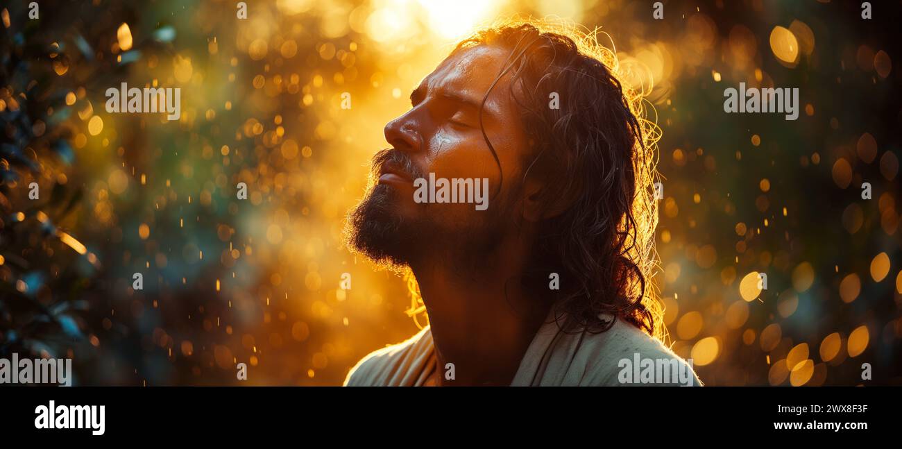 Jésus christ au jardin des oliviers Banque de photographies et d’images ...