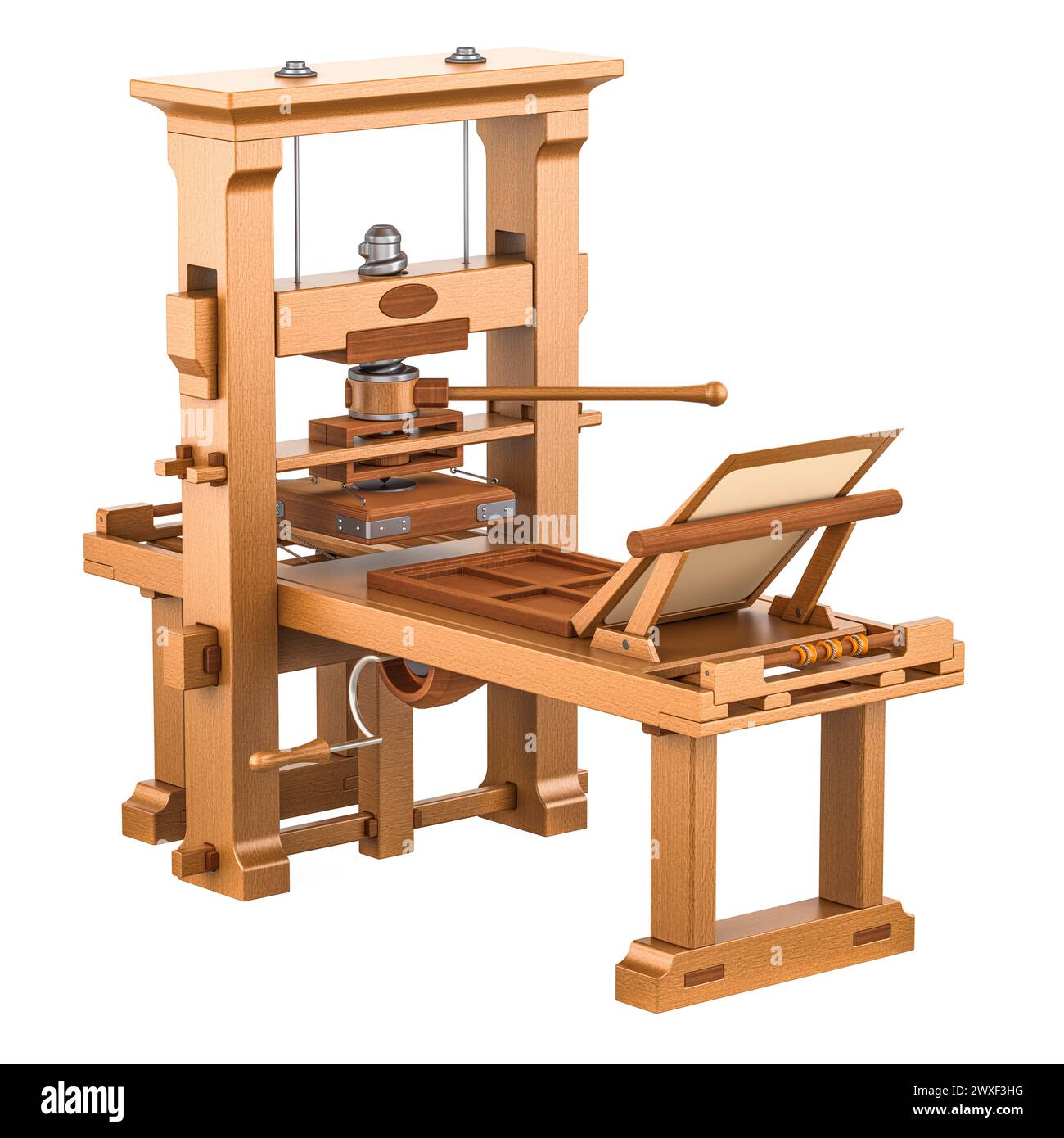 Presse à imprimer gutenberg Banque d'images détourées - Alamy