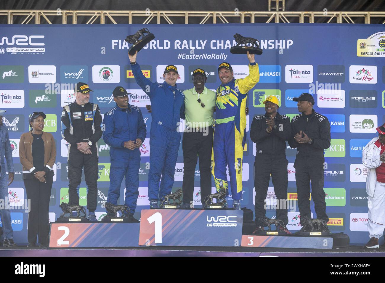 Podium, portrait lors du Safari Rally Kenya 2024, 3ème manche du ...