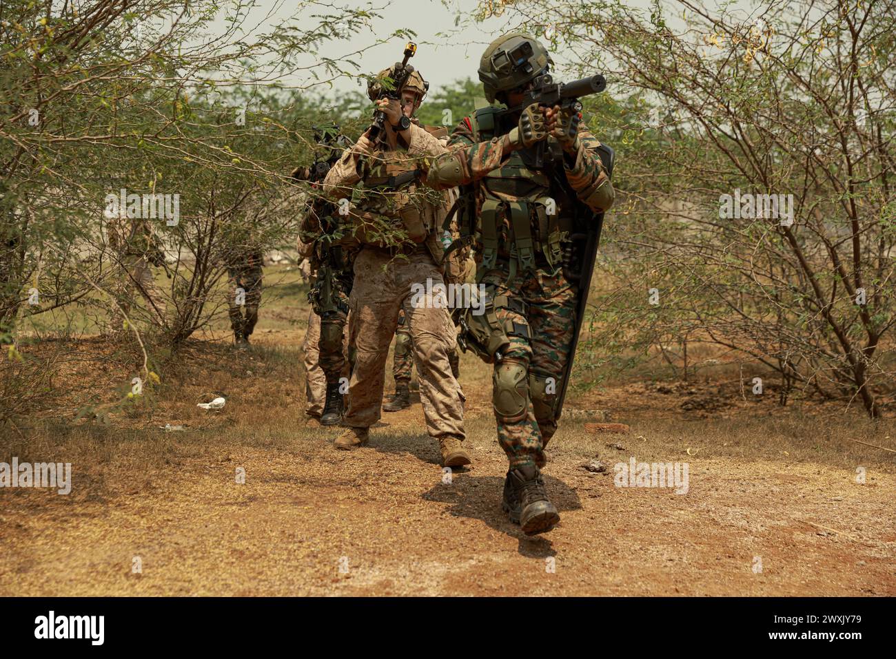 U.S. Marines assignés à Charlie Company, Battalion Landing Team 1/5 ...