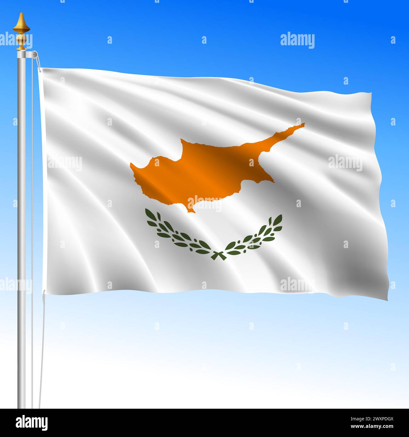 Drapeau officiel et armoiries cyprus Banque de photographies et d ...