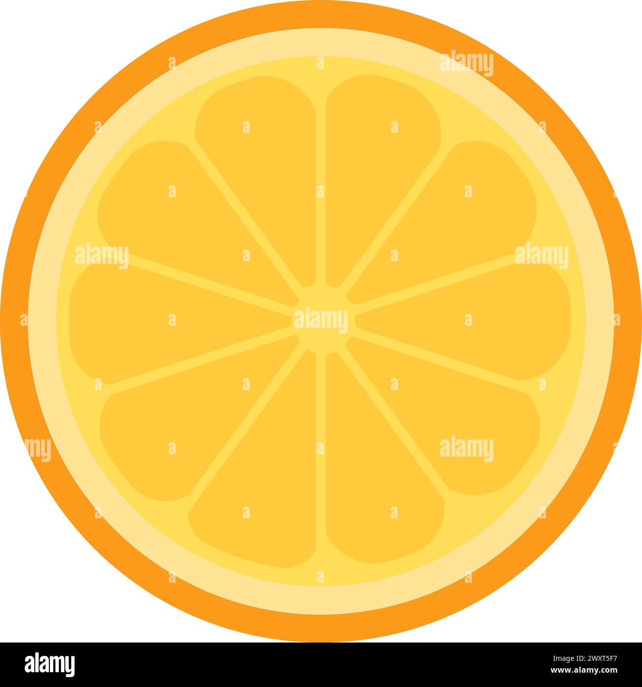 Orange coupée en deux Banque d'images vectorielles - Alamy