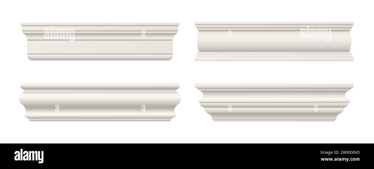 Moulure de garniture, corniche de moulure, plinthe de plinthe murale ...