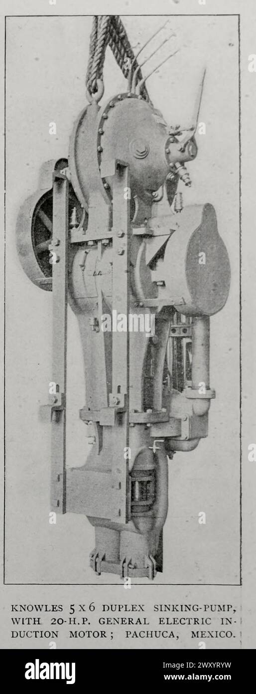 KNOWLES 5X6 DUPLEX POMPE D'IMMERSION, AVEC 20-H.P. MOTEUR À INDUCTION ...