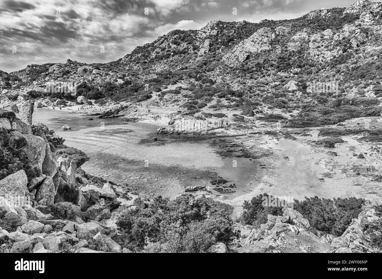 La maddalena panoramique Banque d'images noir et blanc - Alamy