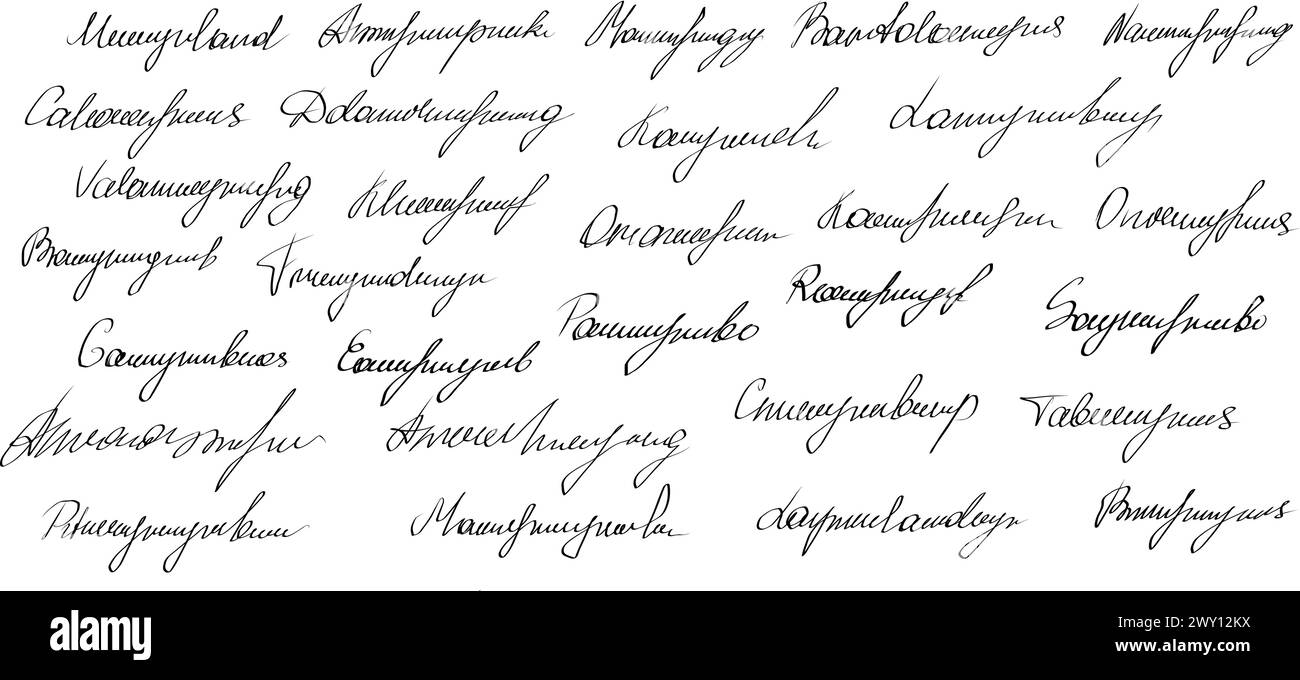 Lettre illisible Banque d'images détourées - Alamy