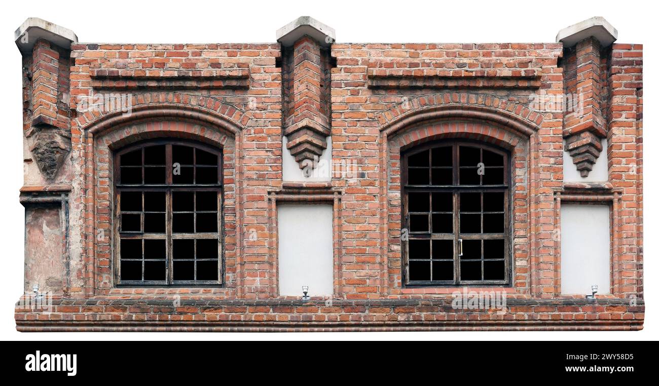 Arched brick window Banque d'images détourées - Alamy