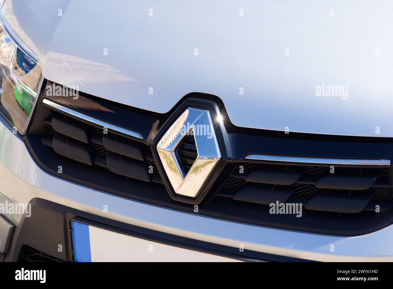 Logo de signe de concessionnaire de voitures neuves renault Banque de ...