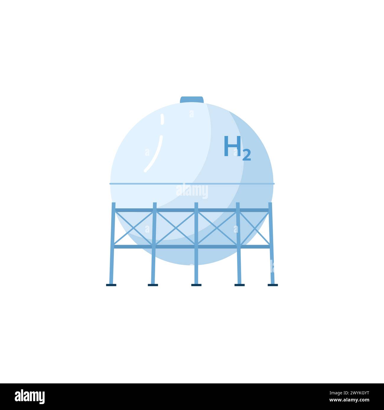 Réservoir de stockage d'hydrogène. Processus de production d'hydrogène ...