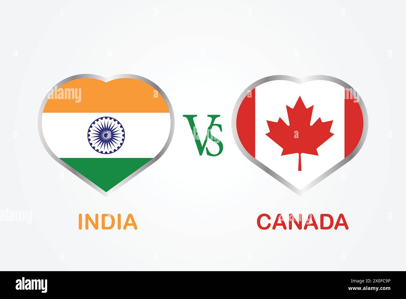 Inde contre canada Banque d'images vectorielles - Alamy