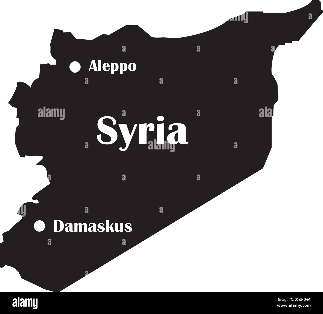 Syria political map political map Banque de photographies et d’images à ...