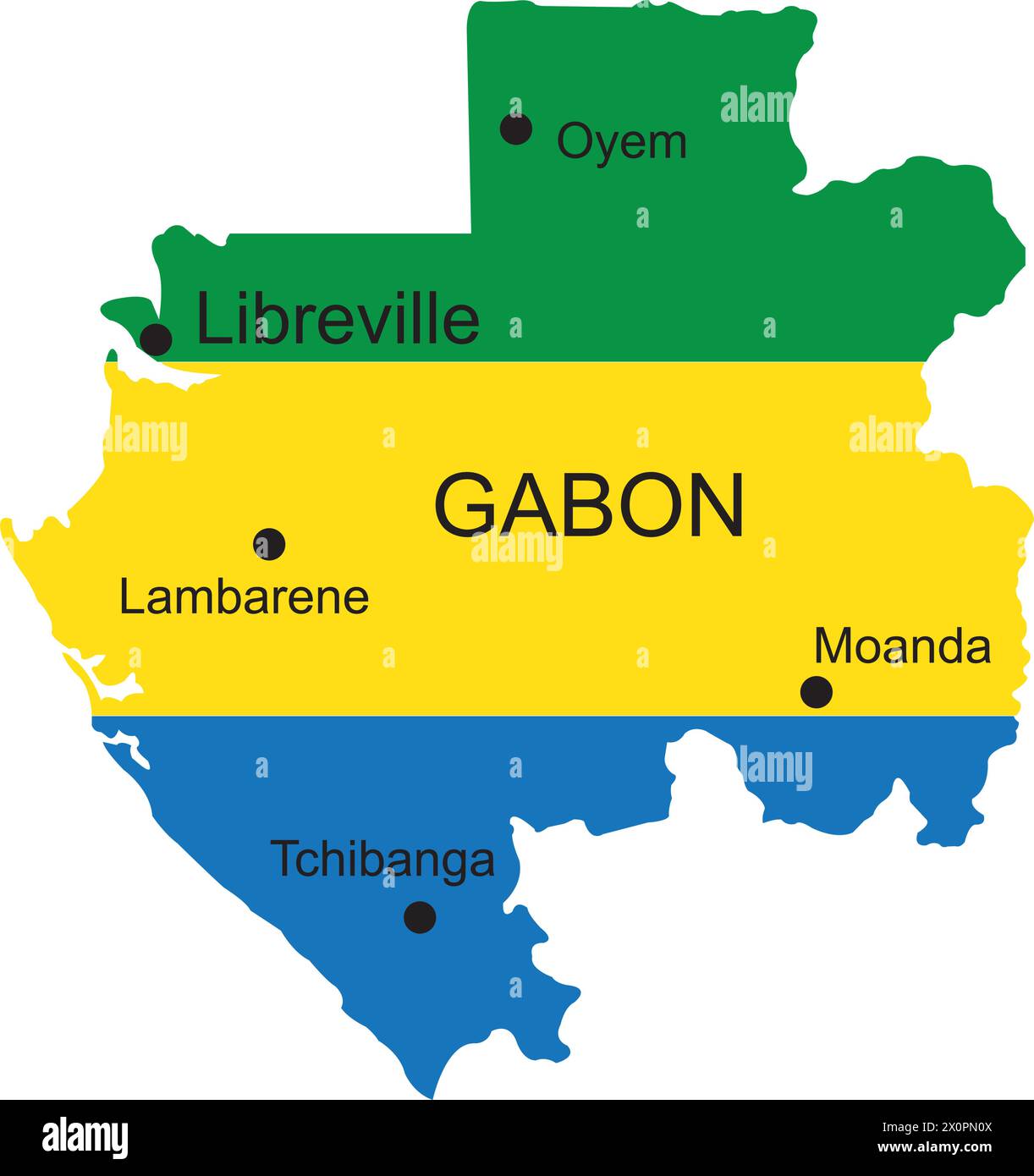 Carte du gabon Banque de photographies et d’images à haute résolution ...