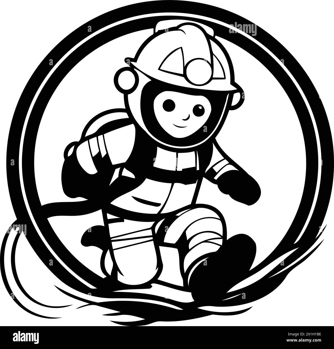 Logo pompier Banque d'images noir et blanc - Alamy