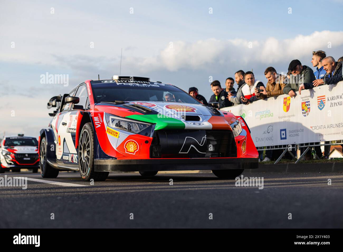 Zagreb, Croatie. 18 avril 2024. OTT Tanak os Estonie et Martin Jarveoja ...