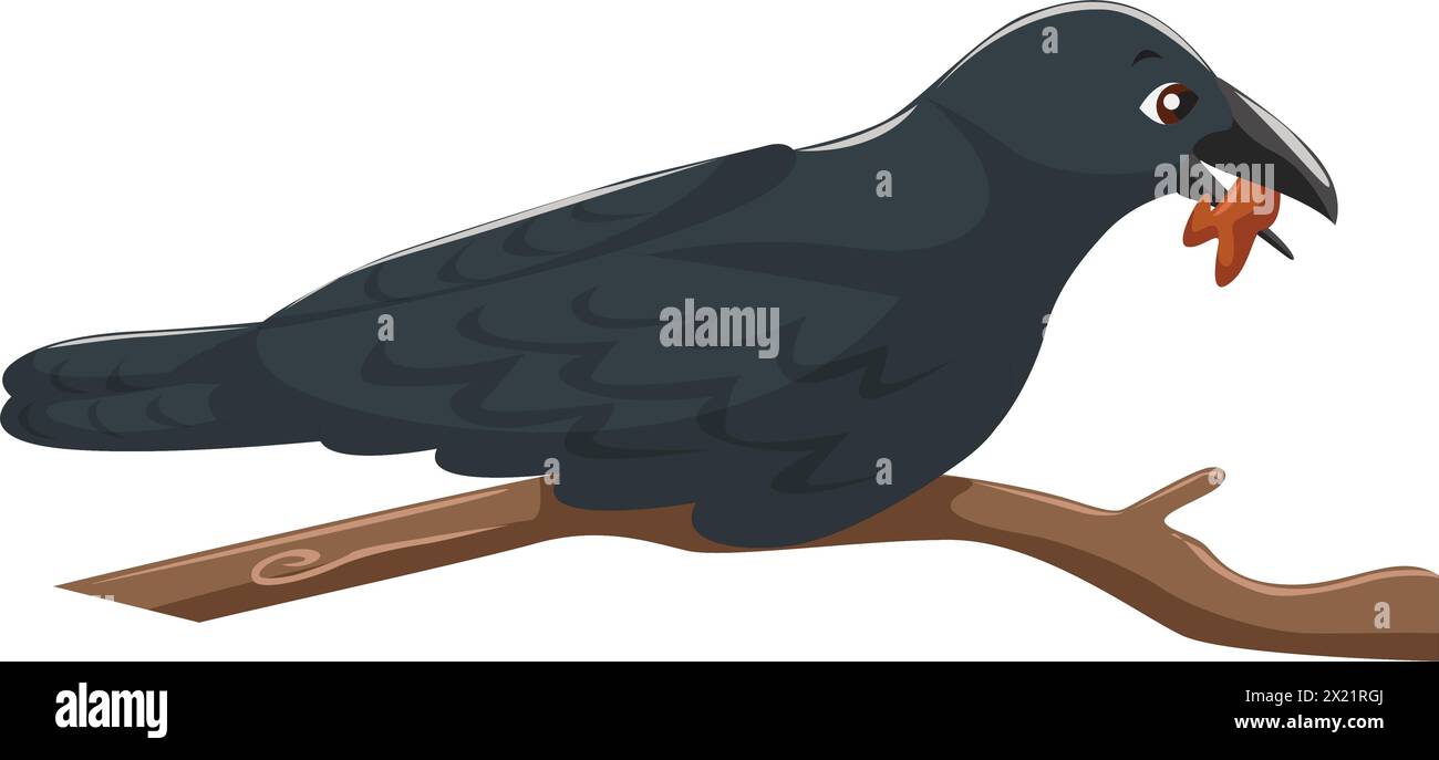 Oiseau avec insecte dans le bec Banque d'images vectorielles - Alamy