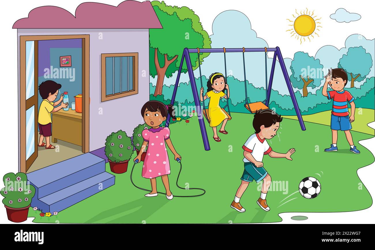 Niños jugando clipart Banque de photographies et d’images à haute ...