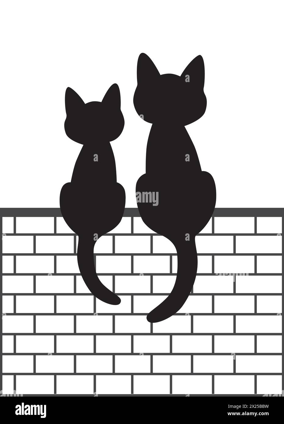 Peinture murale chat Banque d'images vectorielles - Alamy