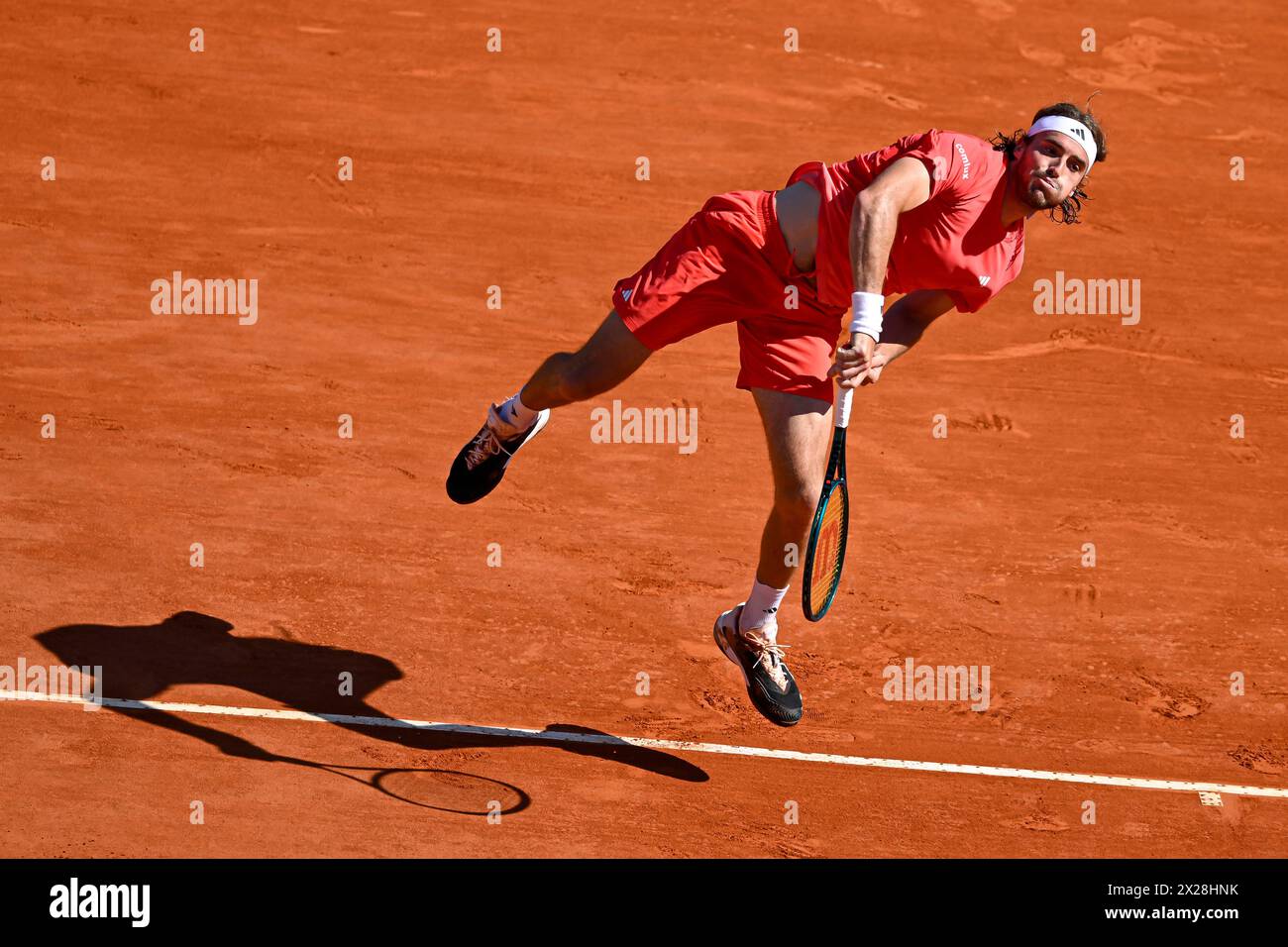 Stefanos Tsitsipas lors de la finale Rolex Monte-Carlo ATP Masters 1000 tennis le 14 avril 2024 ...