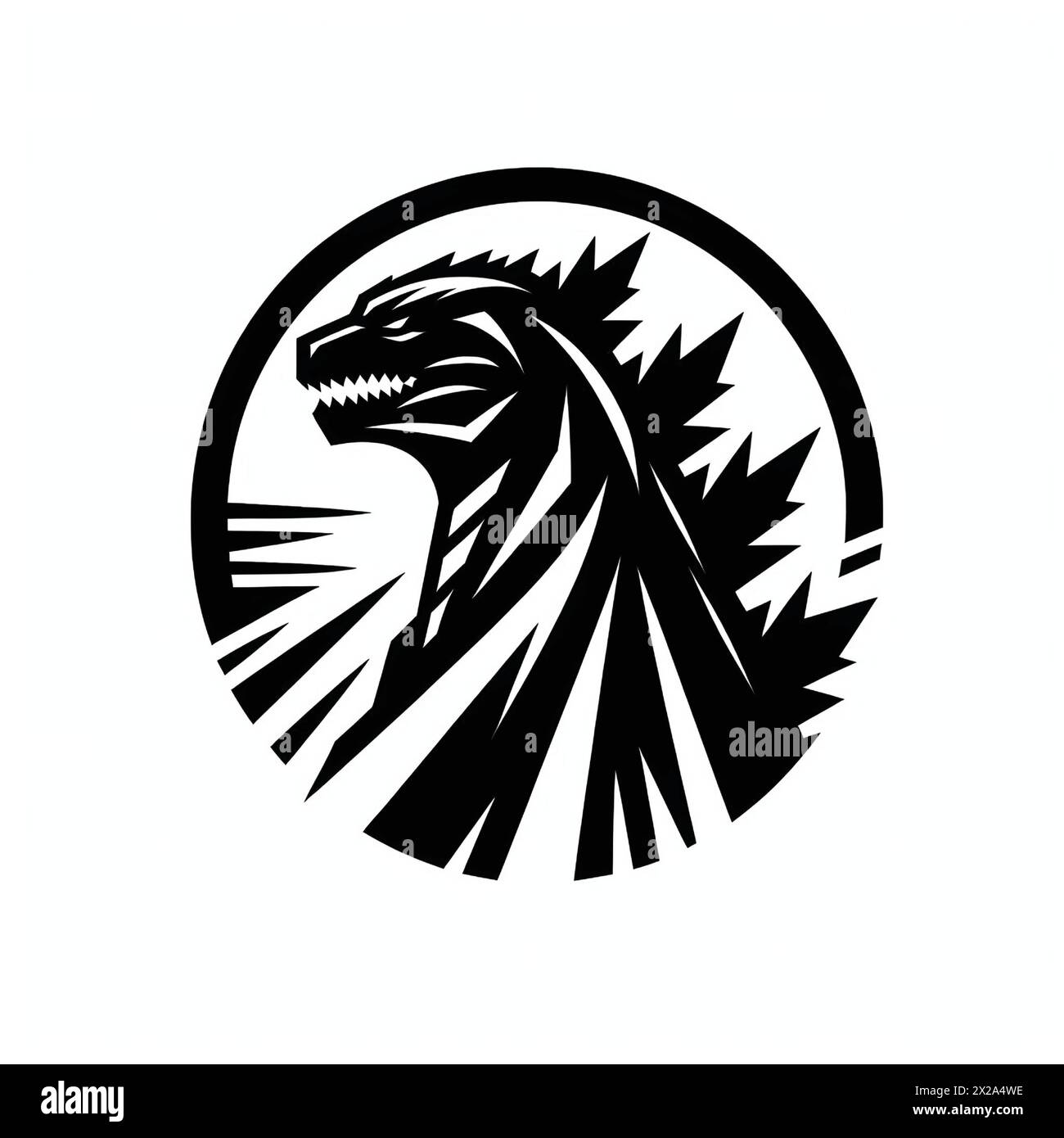Tête de godzilla Banque d'images vectorielles - Alamy
