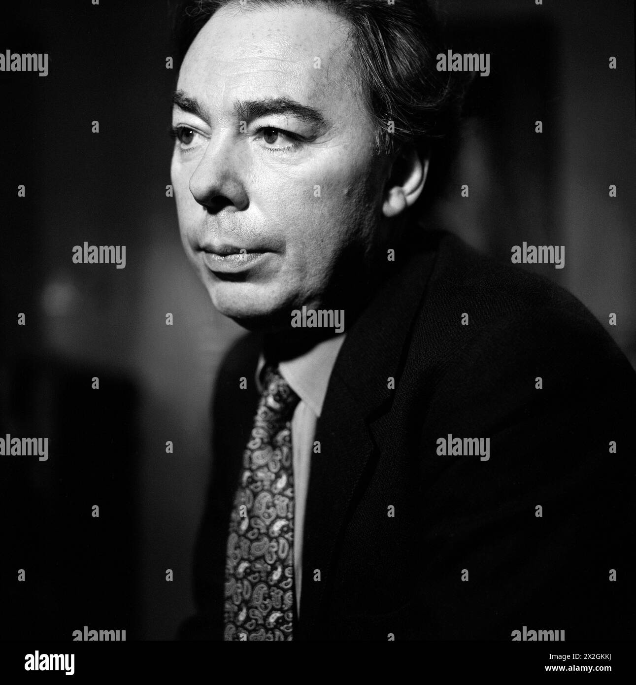 Lord andrew lloyd webber Banque d'images noir et blanc - Alamy