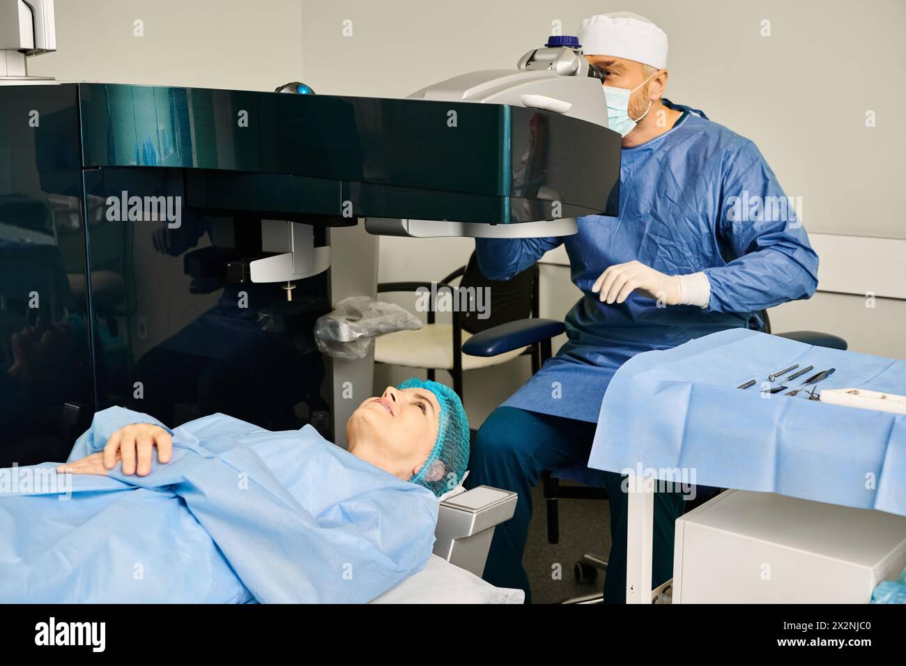 Un homme malade sur lit d’hôpital Banque de photographies et d’images à ...