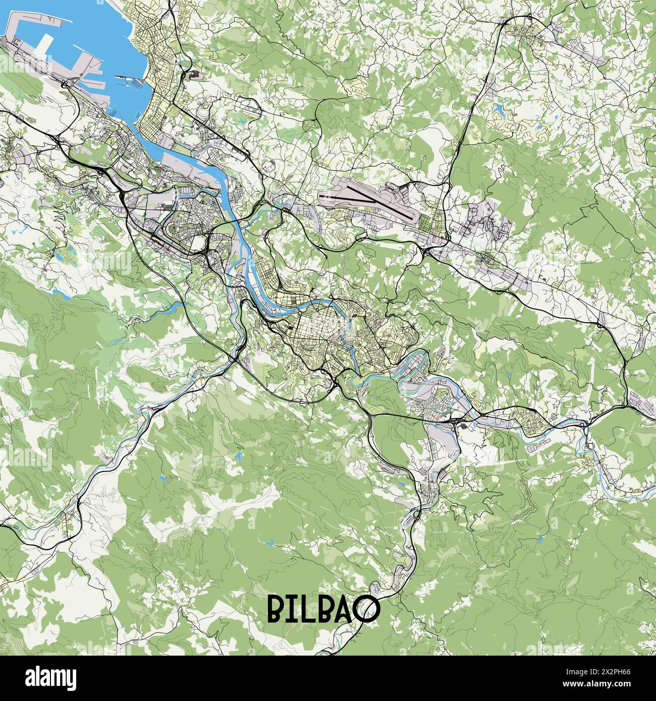 Bilbao map Banque d'images vectorielles - Alamy