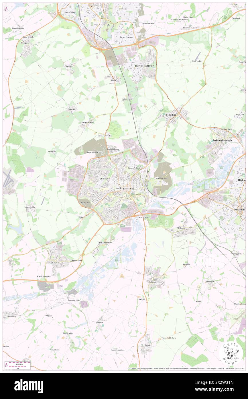 Mappa di wellingborough Banque de photographies et d’images à haute ...
