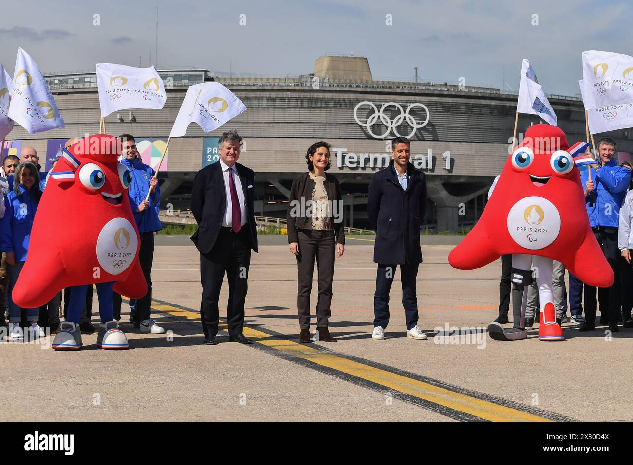 Paris, France. 23 avril 2024. PDG du groupe Paris Airports Groupe ADP ...