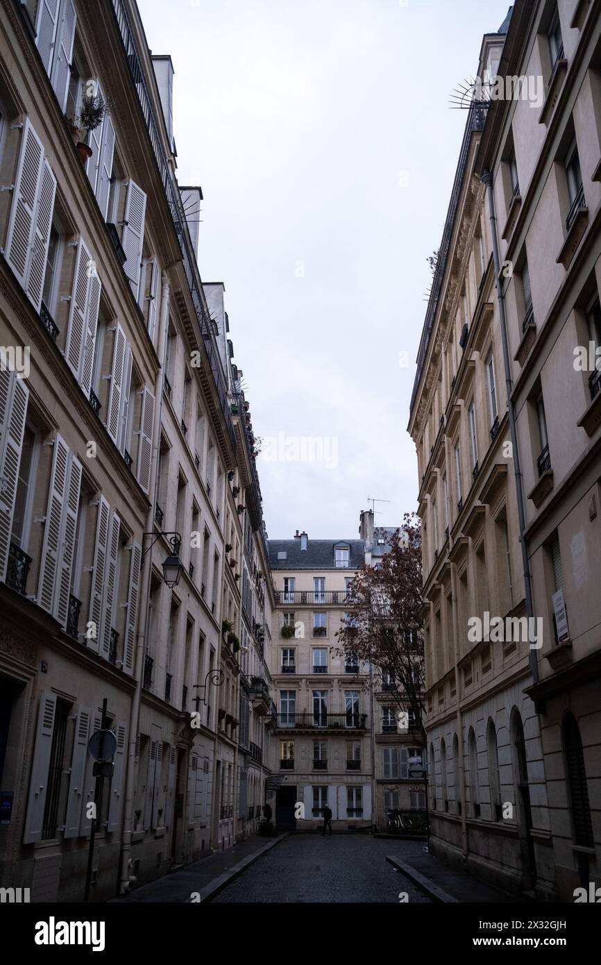 Un immeuble résidentiel de style haussmannien à Paris, capitale de la ...