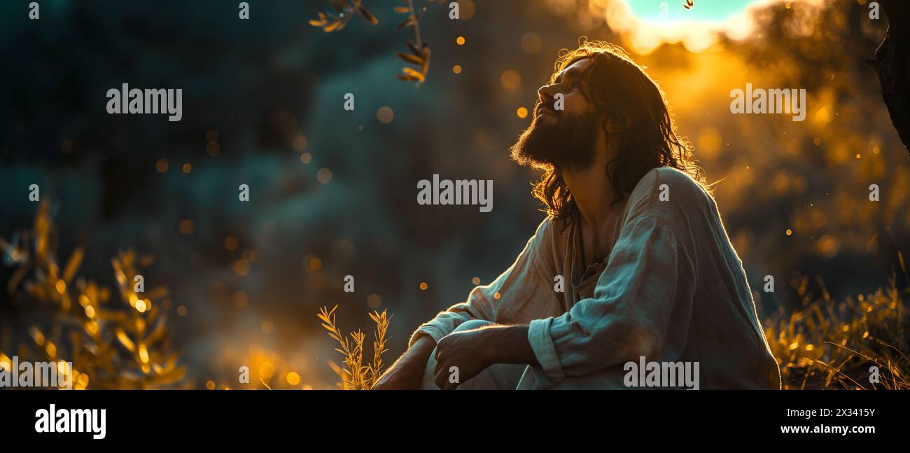 Jésus christ au jardin des oliviers Banque de photographies et d’images ...